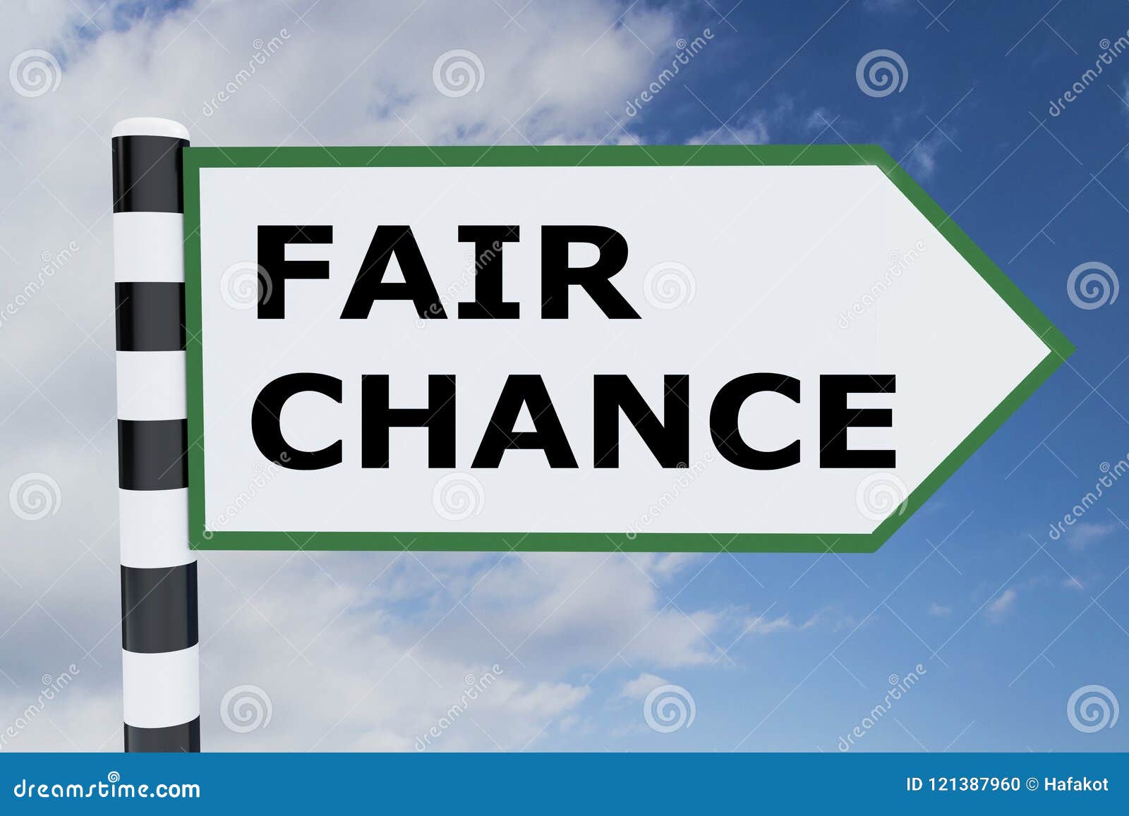 FAIR CHANCE concept stock illustration. Illustration of draw - 121387960