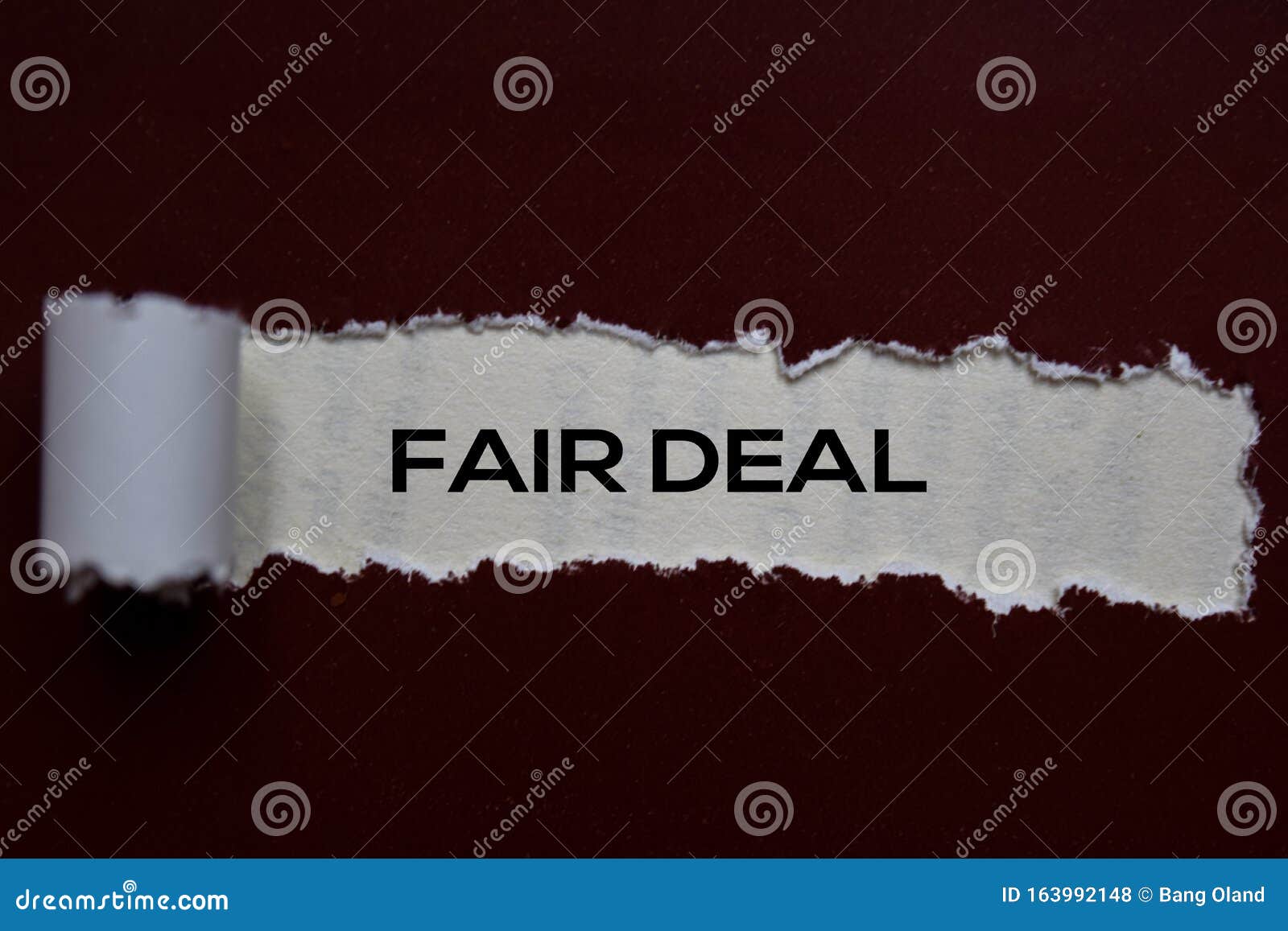 Fair Deal Text Written in Torn Paper Stock Photo - Image of abstract ...