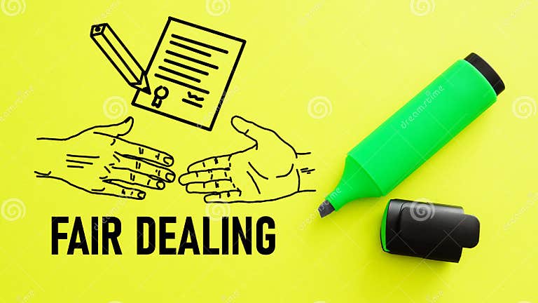 Fair Dealing is Shown Using the Text Stock Photo - Image of ...
