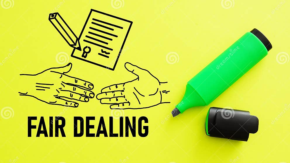 Fair Dealing is Shown Using the Text Stock Photo - Image of ...