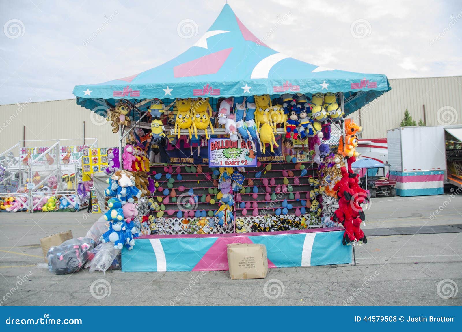 Game Booth With Prizes At Funfair As Part Of `Festival Of German ...