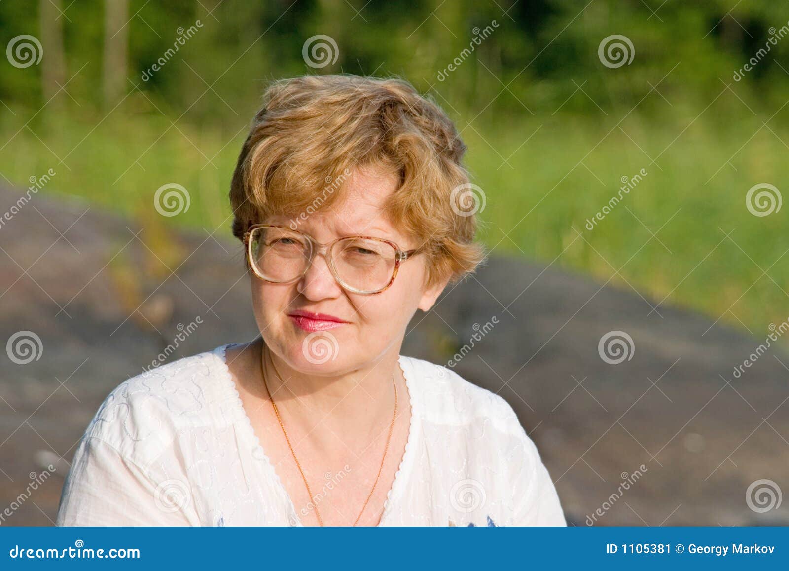 Fair-haired Lady with Spectacles Stock Image - Image of bespectacled ...