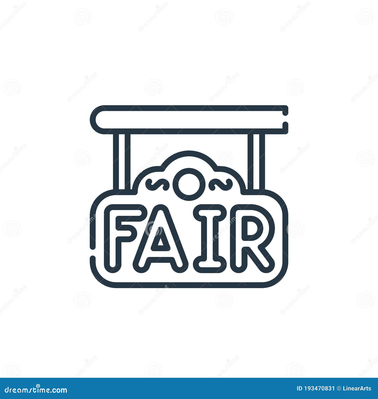 Fair Icon Vector from Fair Concept. Thin Line Illustration of Fair ...