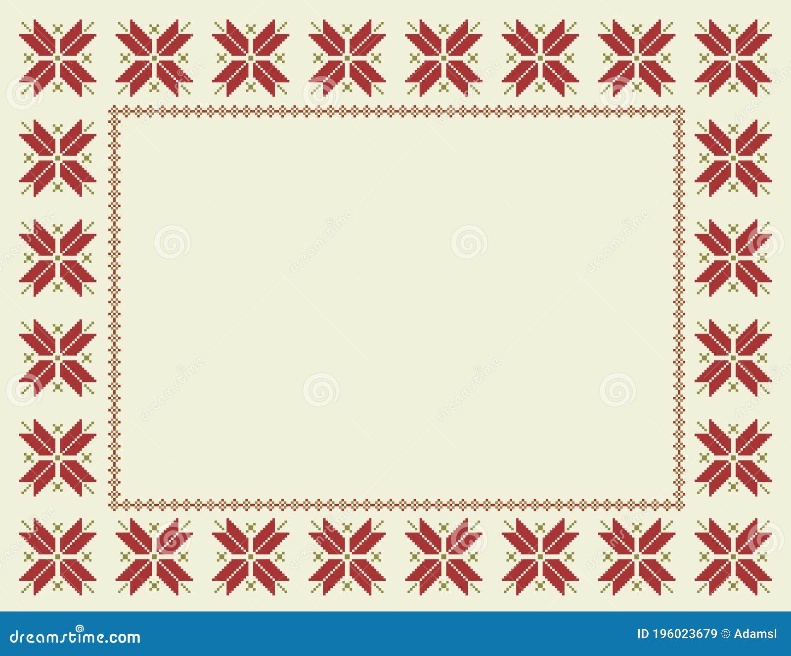 Fair Isle Christmas Frame stock vector. Illustration of greeting ...