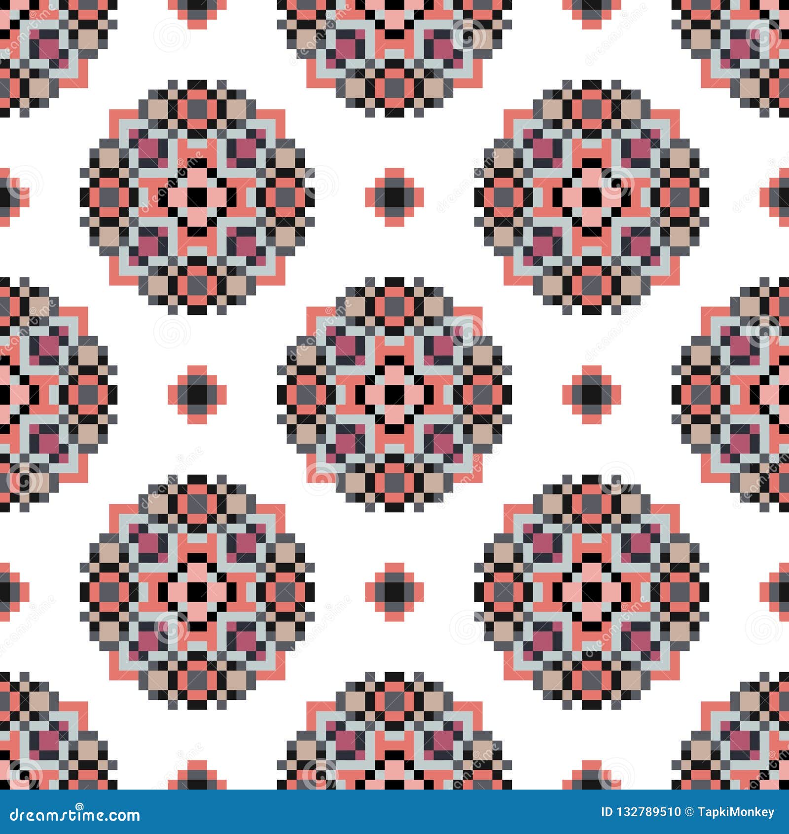 Fair Isle Rosette Pattern Swatch. Vector Knitted Seamless Texture ...