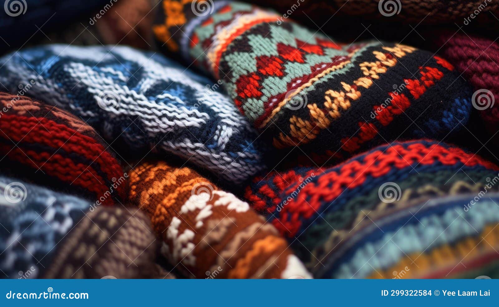 Fair Isle Wool Pattern Fabric, Ai Stock Illustration - Illustration of ...