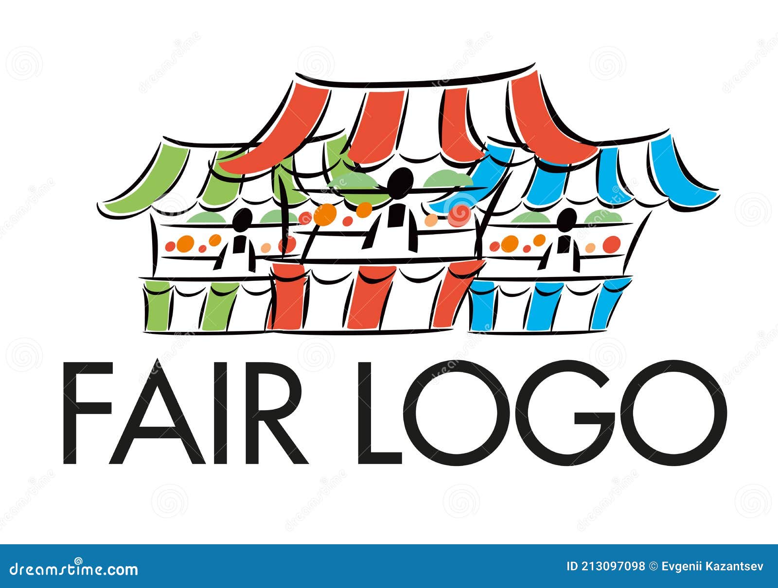 Fair logo. Stylish design stock vector. Illustration of tent - 213097098