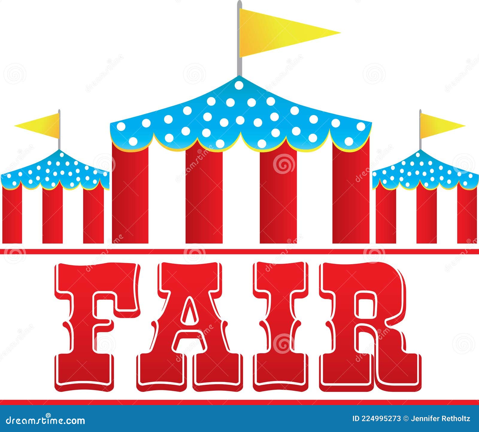 Fair Logo with Tents stock vector. Illustration of fair - 224995273