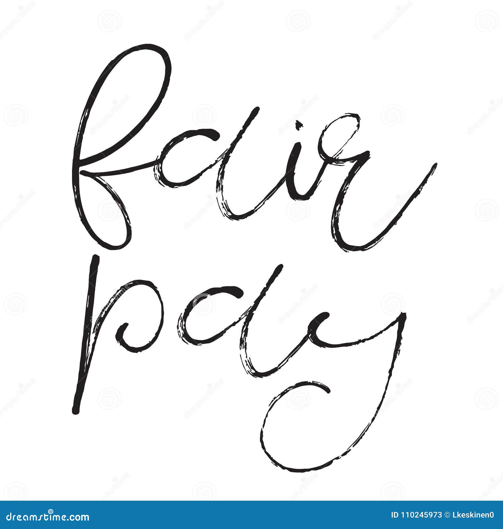 Fair Pay stamp typ stock vector. Illustration of living - 110245973