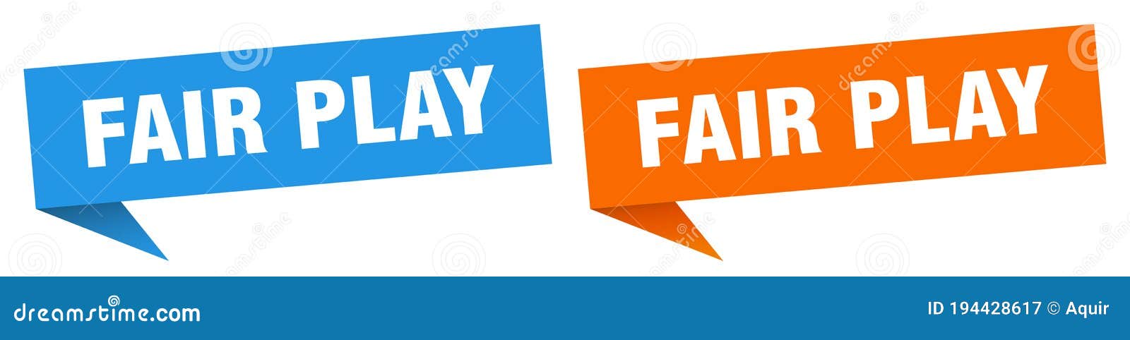 Fair Play Banner. Fair Play Speech Bubble Label Set Stock Vector ...