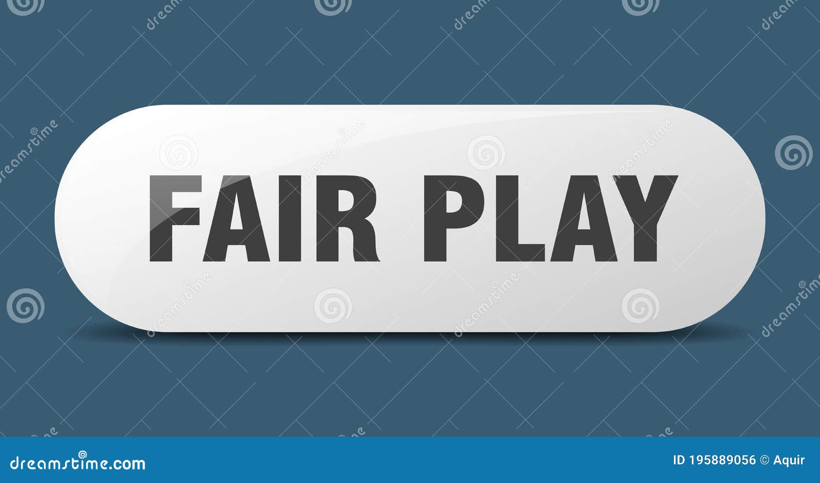 Fair Play Button. Sticker. Banner. Rounded Glass Sign Stock Vector ...