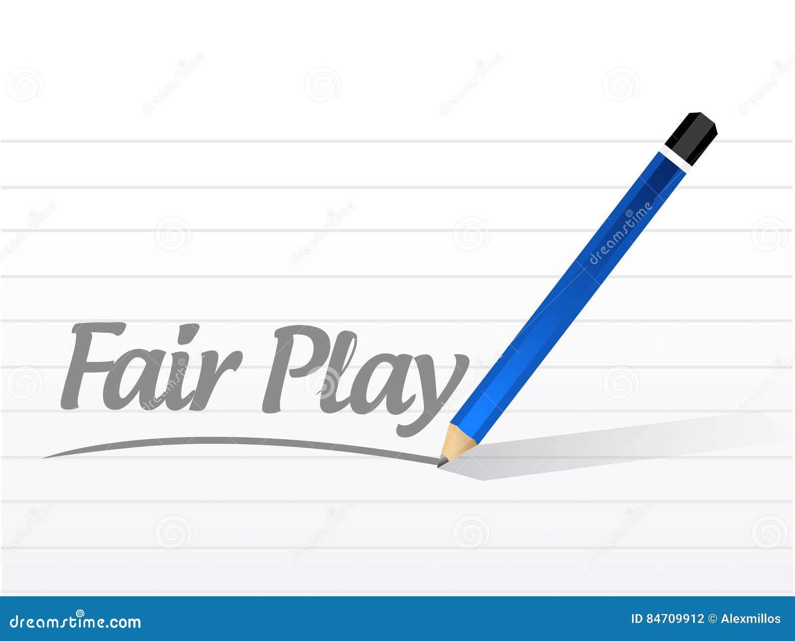 Fair Play Message and Pencil Illustration Design Stock Illustration ...