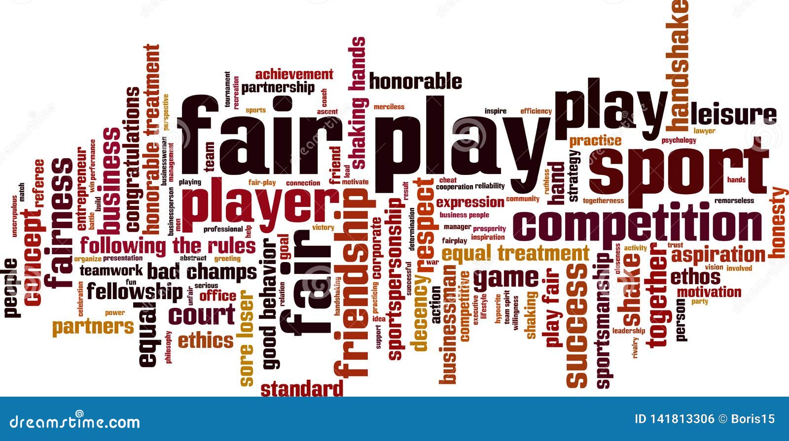 Fair play word cloud stock vector. Illustration of referee - 141813306