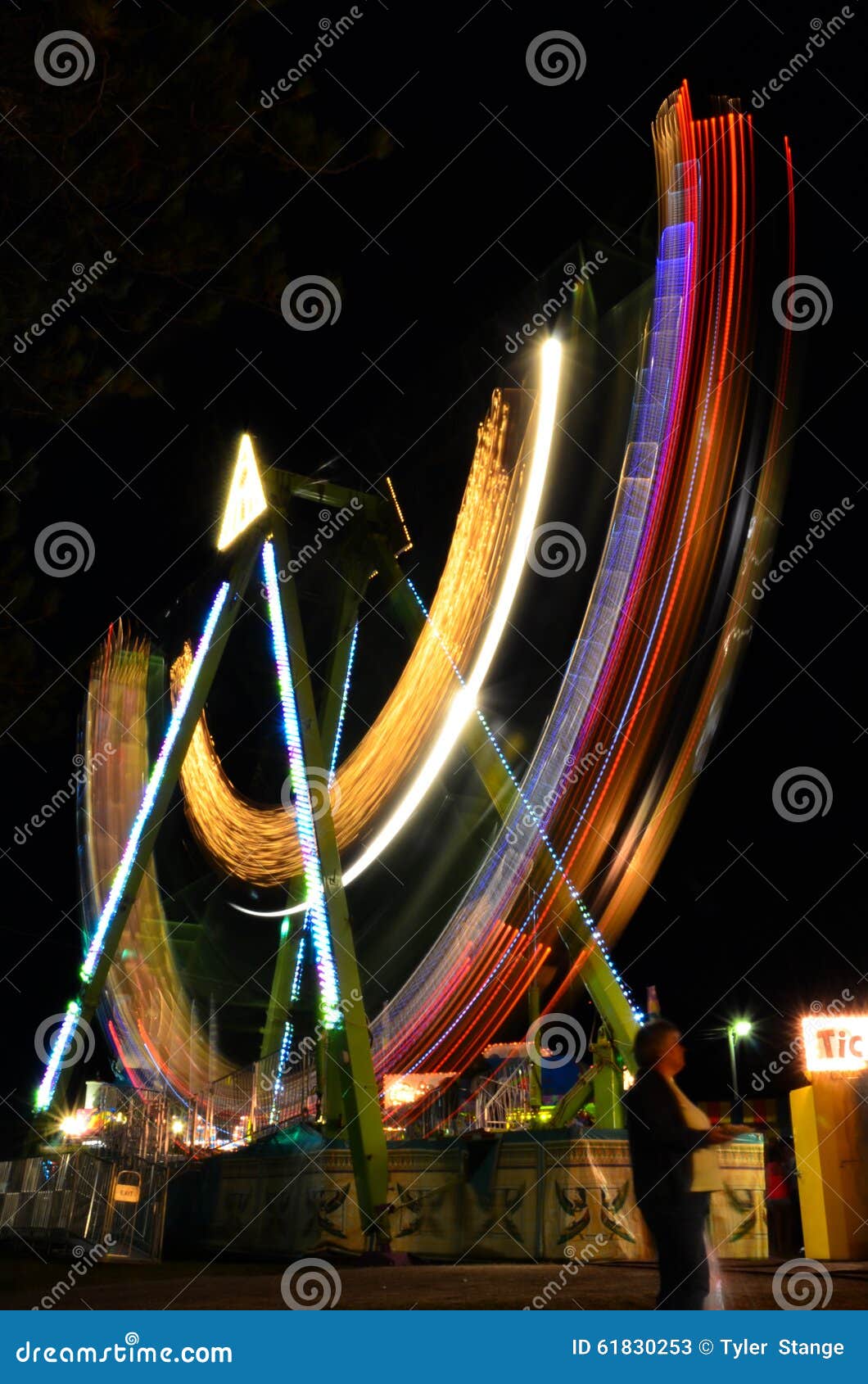 A Fair Ride at night editorial stock photo. Image of color - 61830253