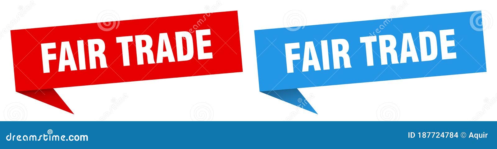 Fair Trade Banner. Fair Trade Speech Bubble Label Set Stock Vector ...