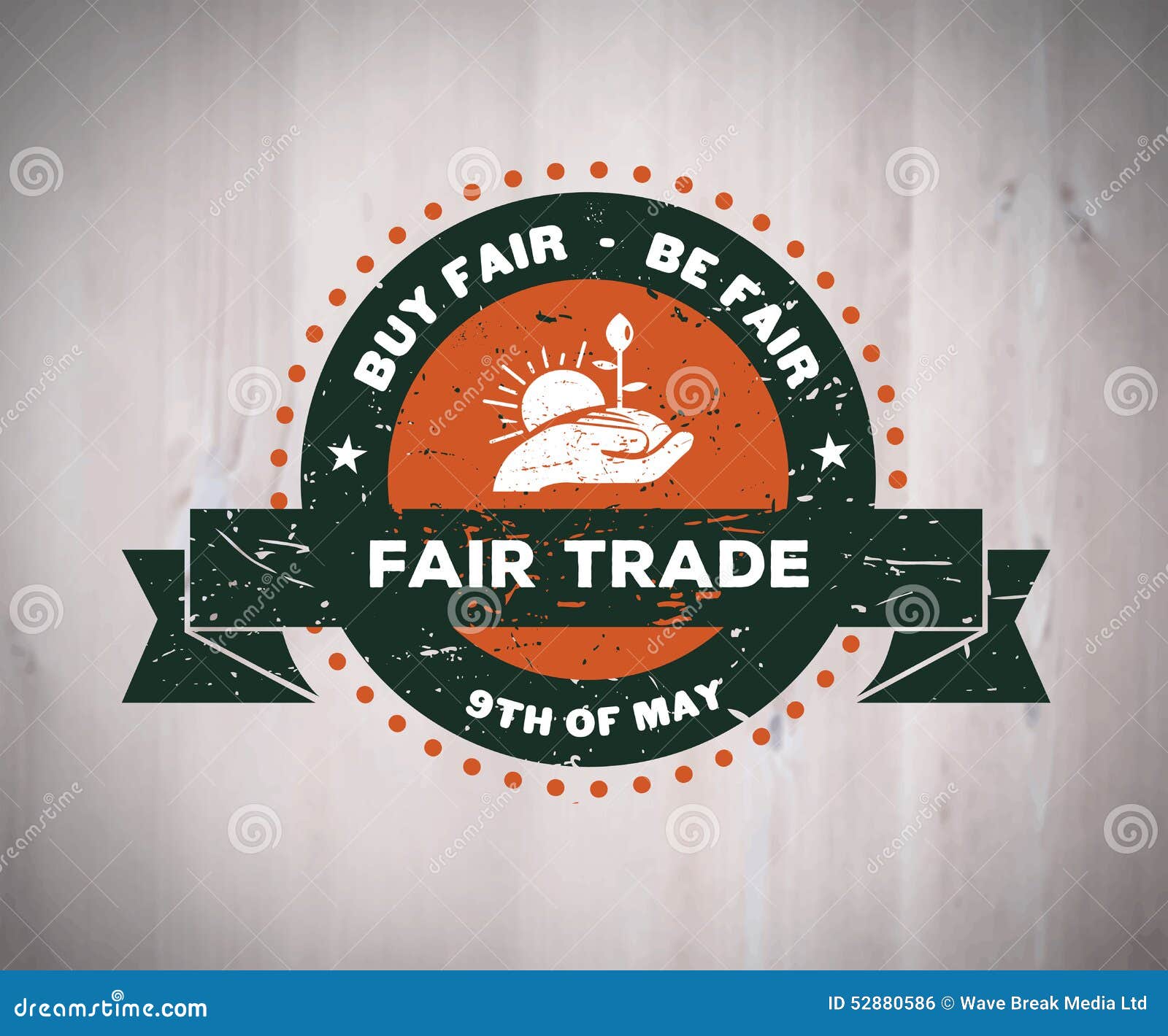 Fair Trade day vector stock vector. Illustration of text - 52880586
