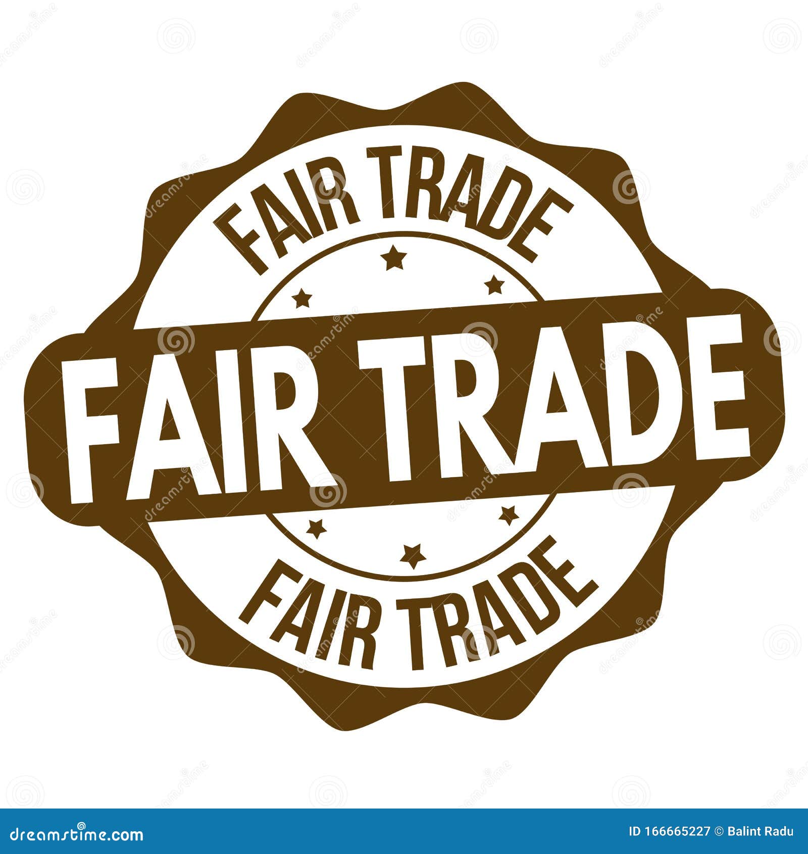 Fair trade sign or stamp stock vector. Illustration of rubber - 166665227