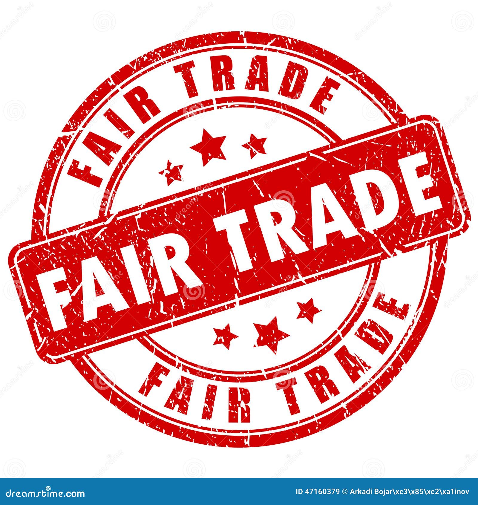 Fair trade stamp stock vector. Illustration of model - 47160379