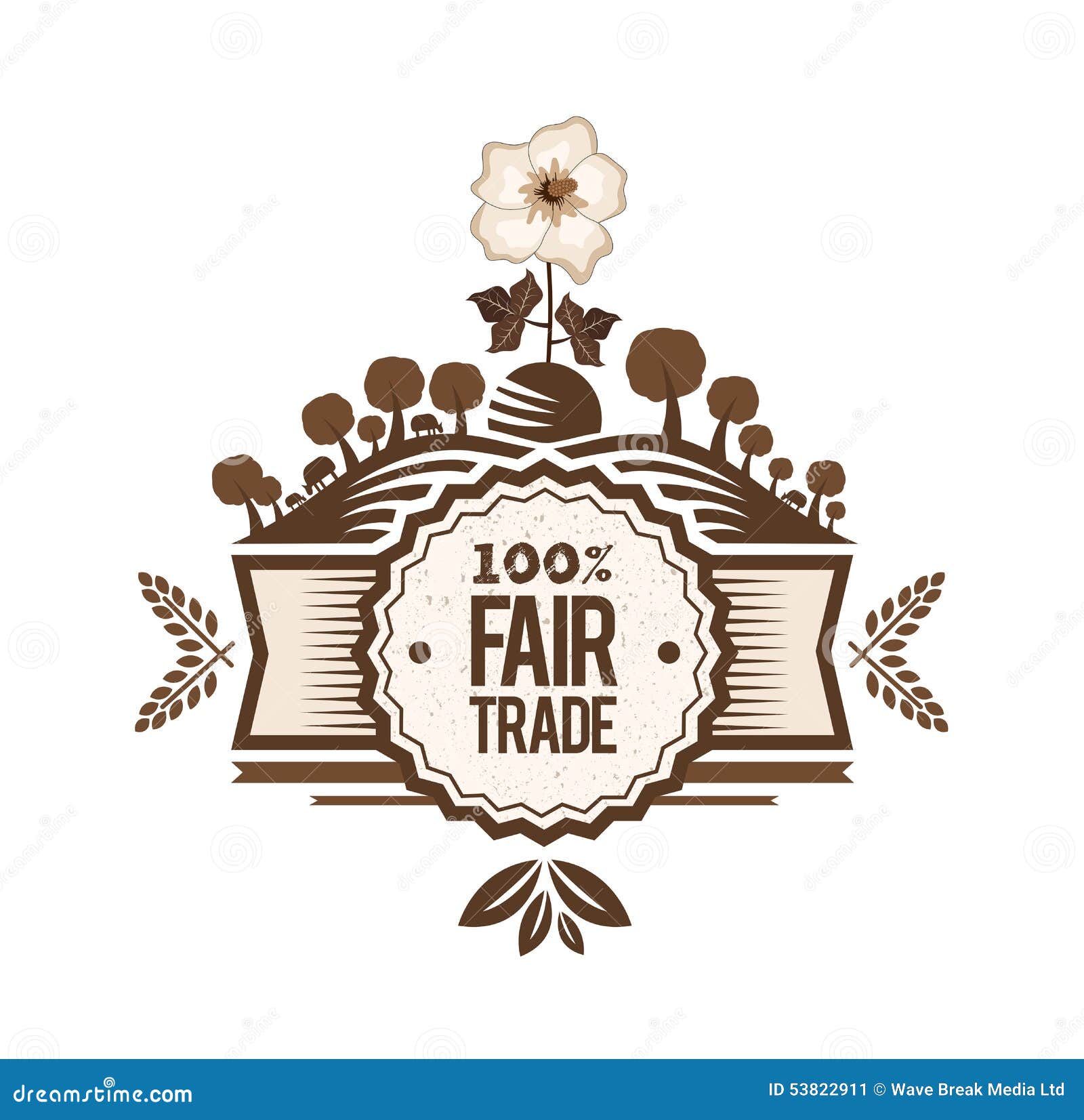 Fair Trade vector stock vector. Illustration of text - 53822911