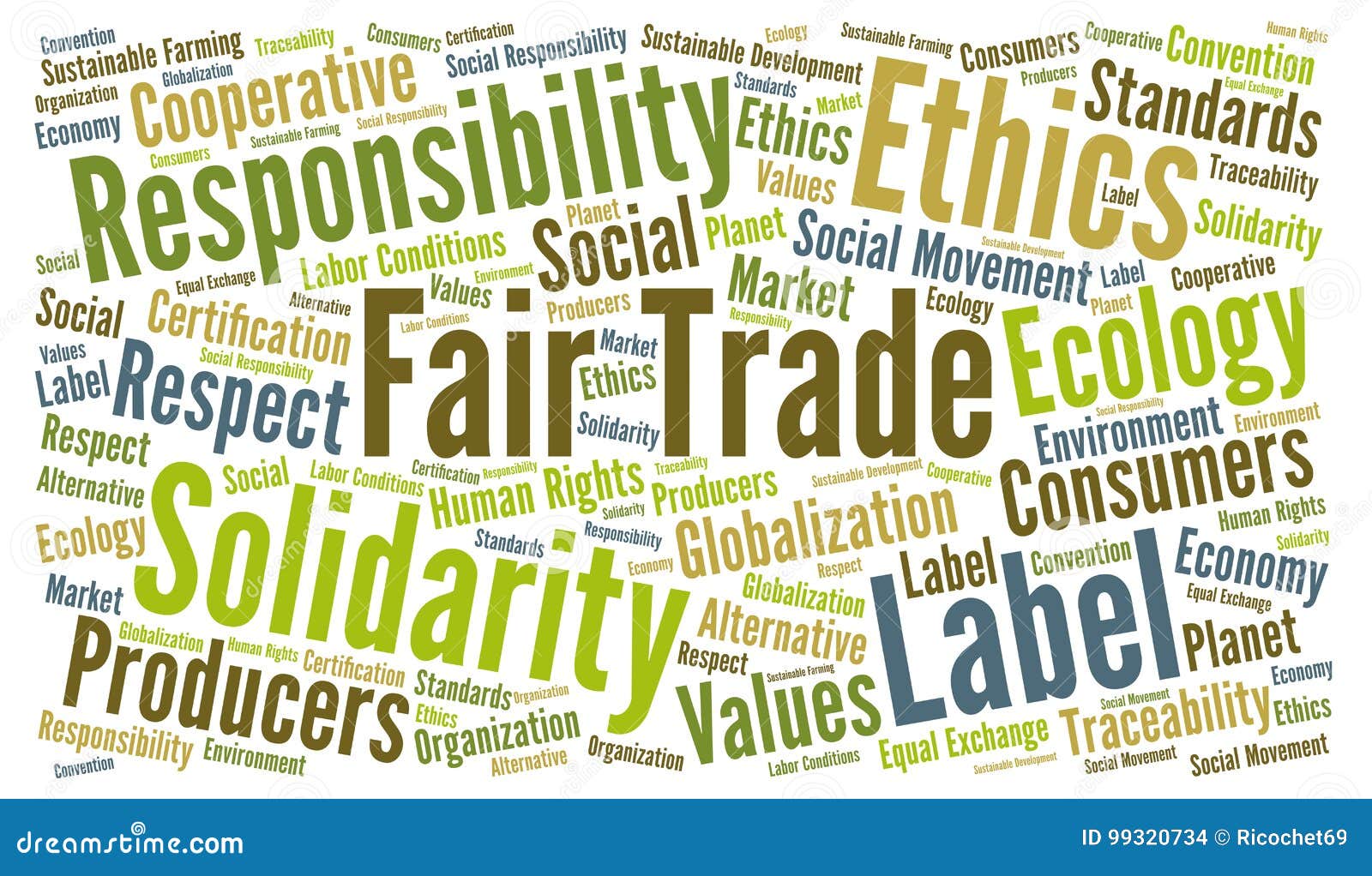 Fair trade word cloud stock illustration. Illustration of economy ...