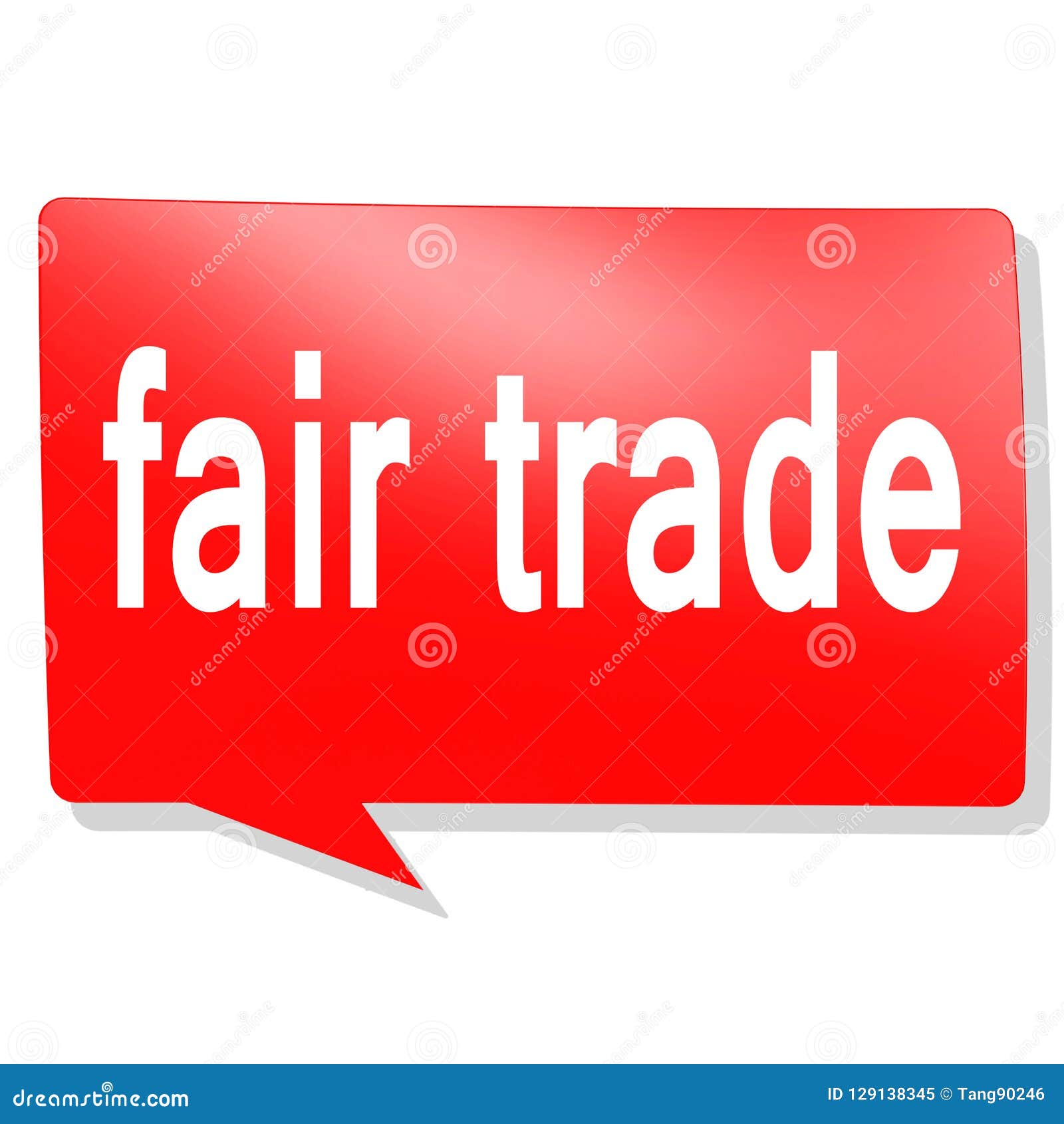 Fair Trade Word on Red Speech Bubble Stock Illustration - Illustration ...