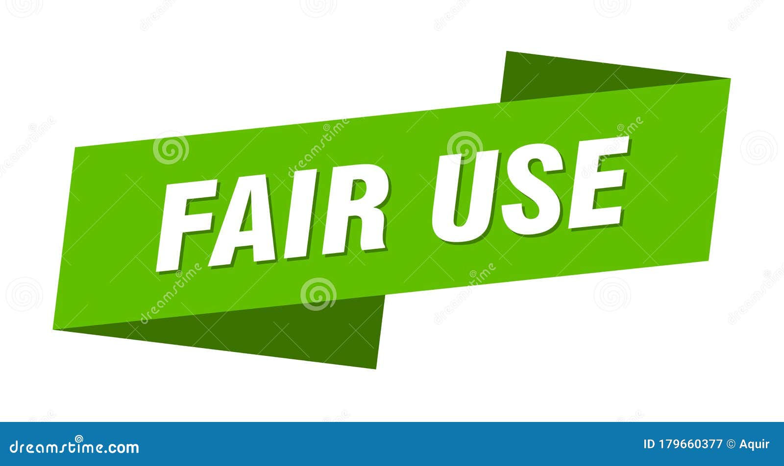 Fair Use Banner Template. Fair Use Ribbon Label Stock Vector ...