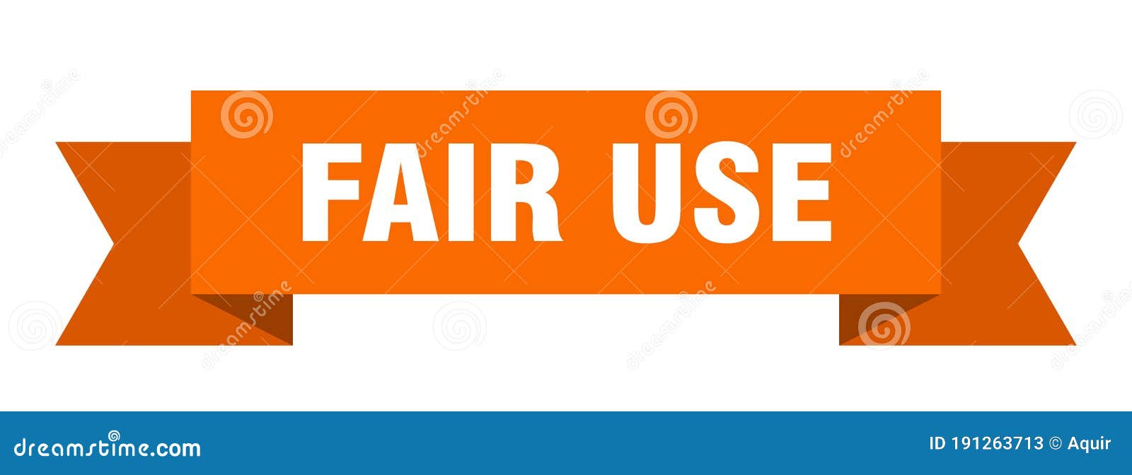 Fair use ribbon. stock vector. Illustration of vector - 191263713