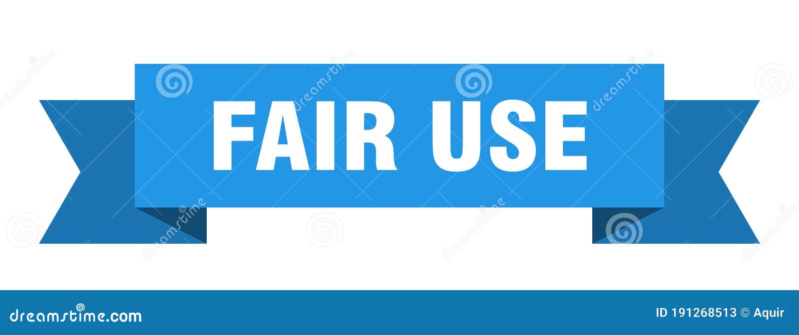 Fair use ribbon. stock vector. Illustration of isolated - 191268513