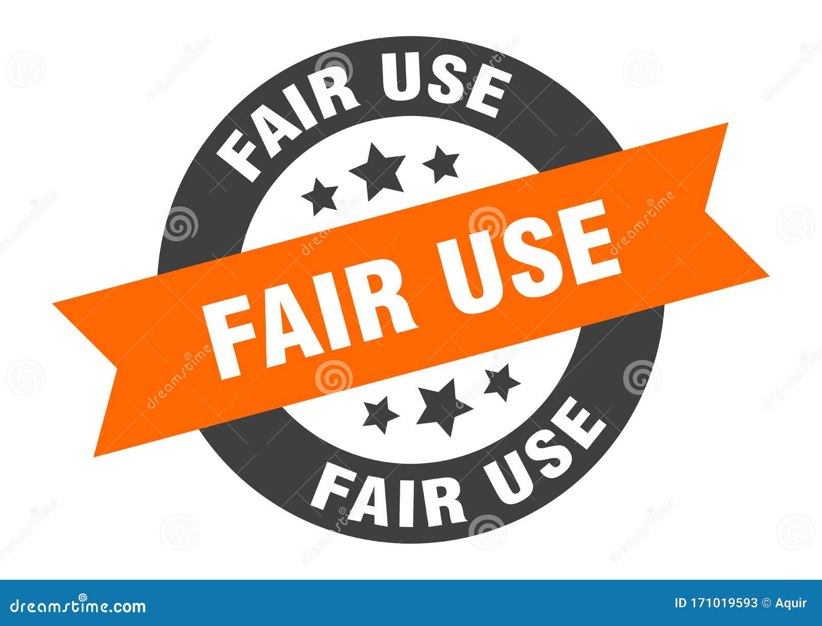 Fair Use Sign. Fair Use Round Ribbon Sticker Stock Vector ...