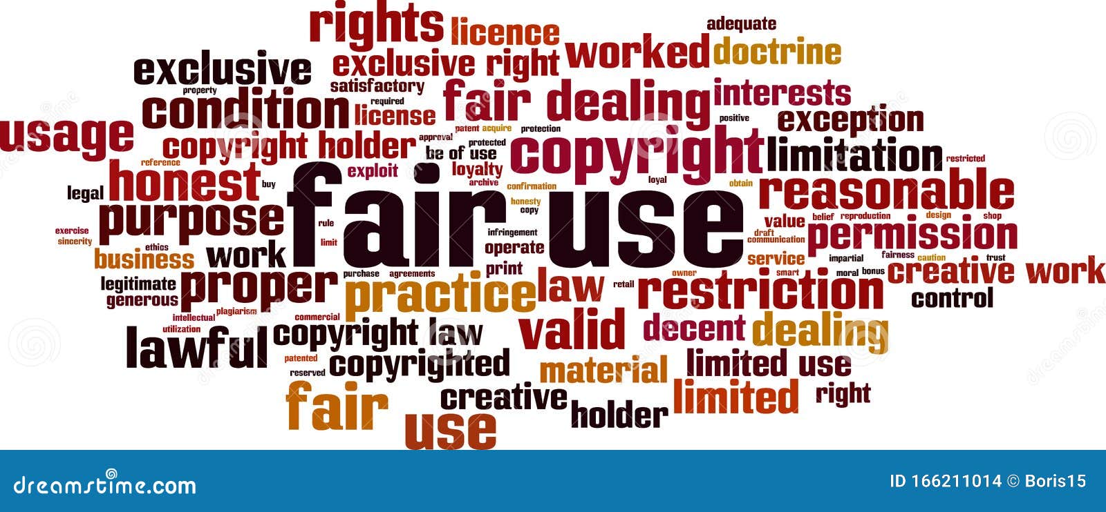 Fair use word cloud stock vector. Illustration of limited - 166211014