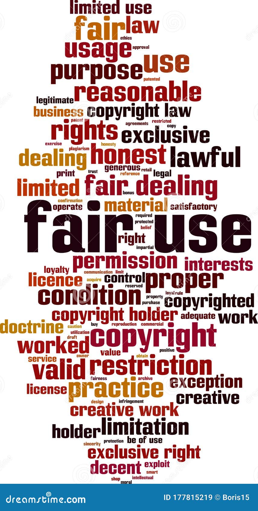 Fair use word cloud stock vector. Illustration of restriction - 177815219