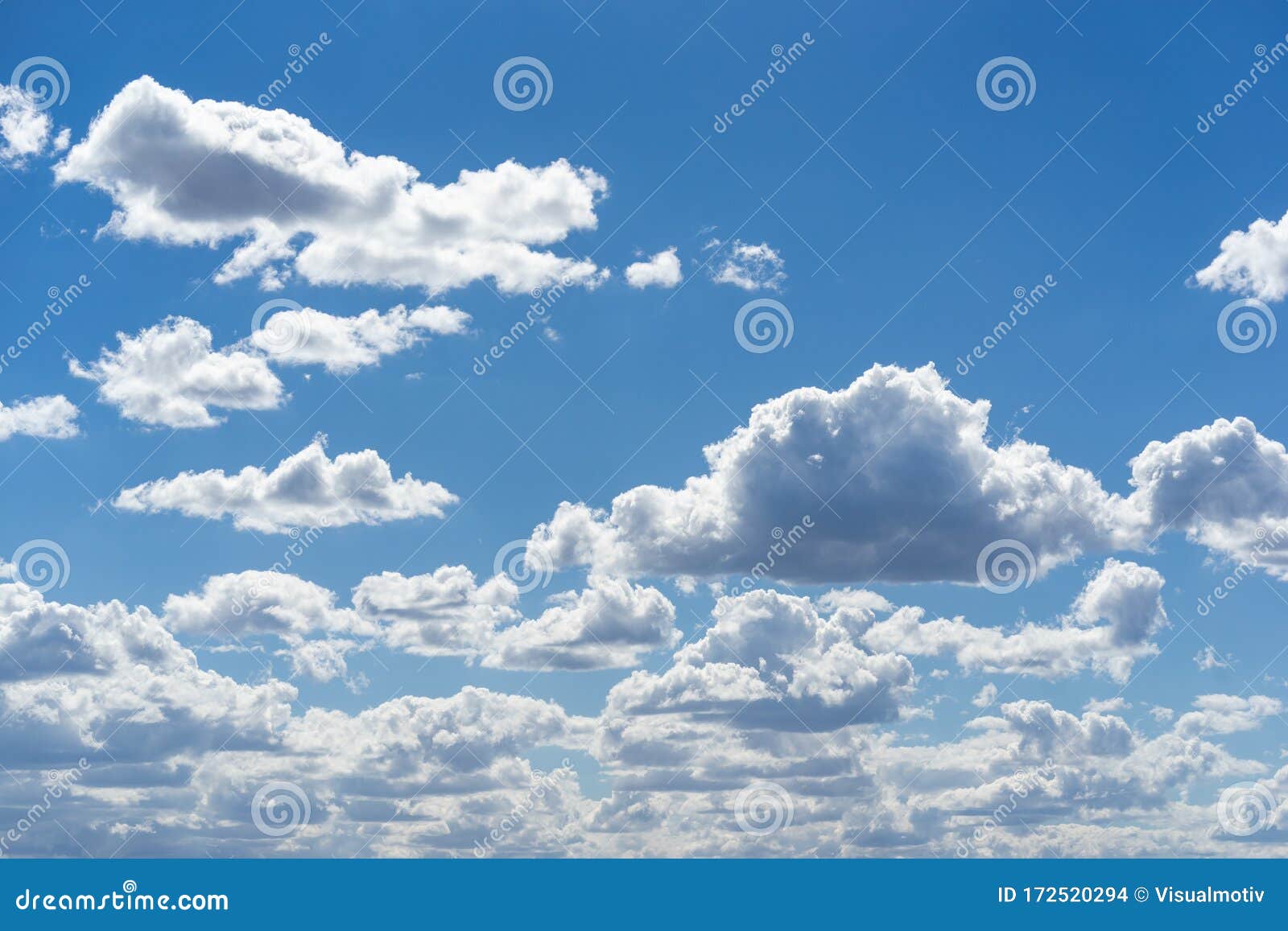 Fair Weather Cumulus Clouds Stock Photo - Image of seasonal, natural ...