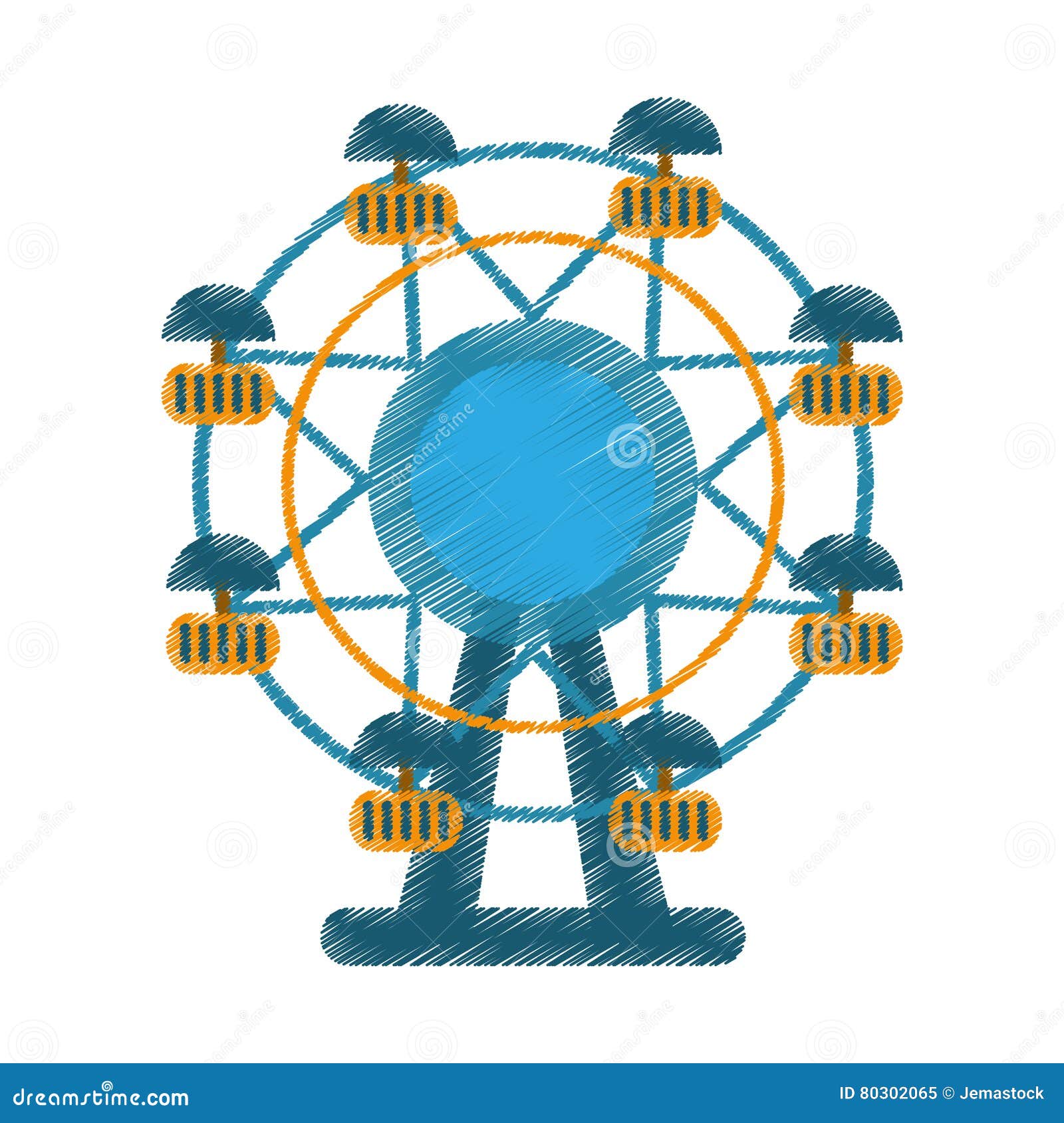 Fair wheel design stock vector. Illustration of vector - 80302065
