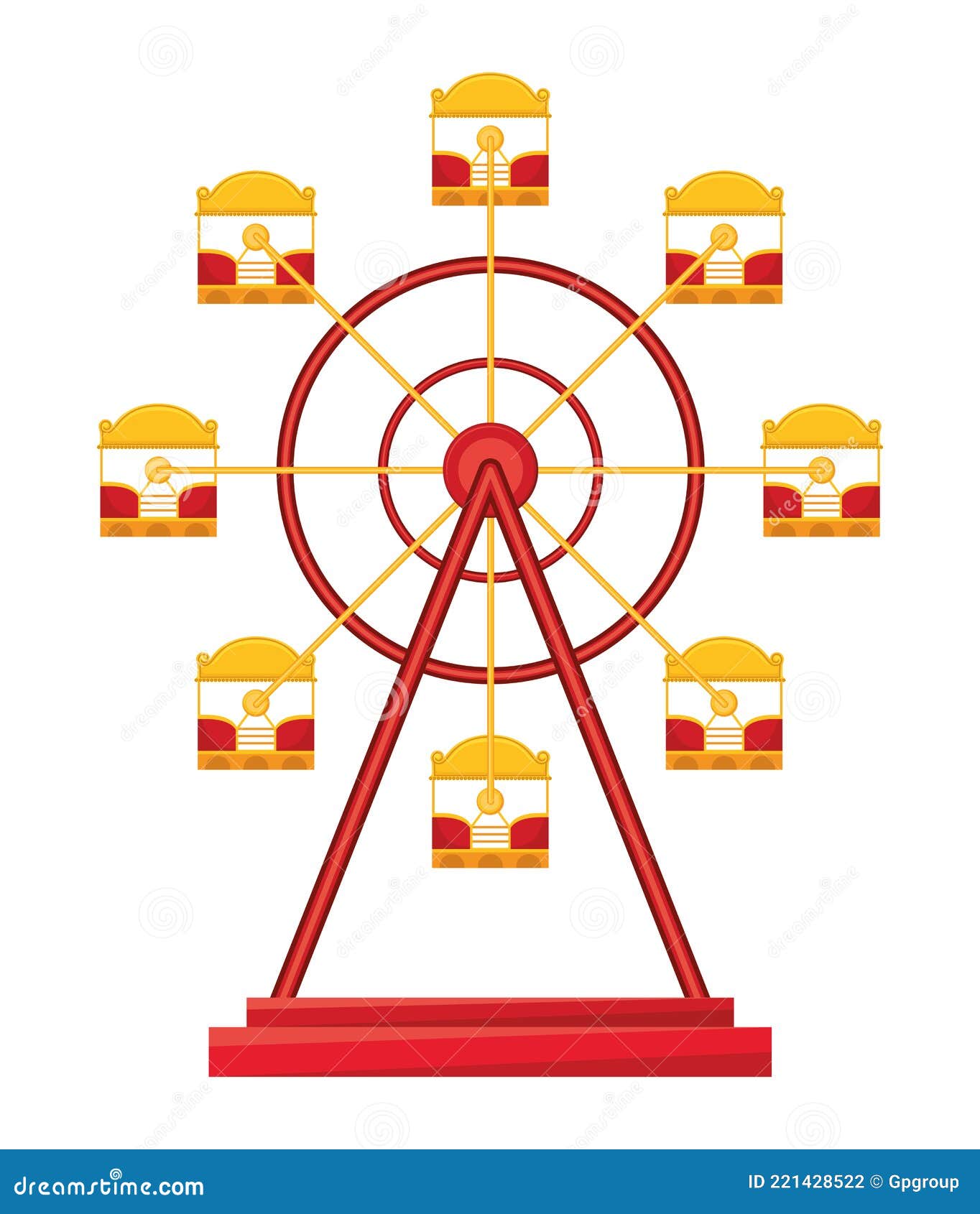 Fair wheel illustration stock vector. Illustration of decorative ...