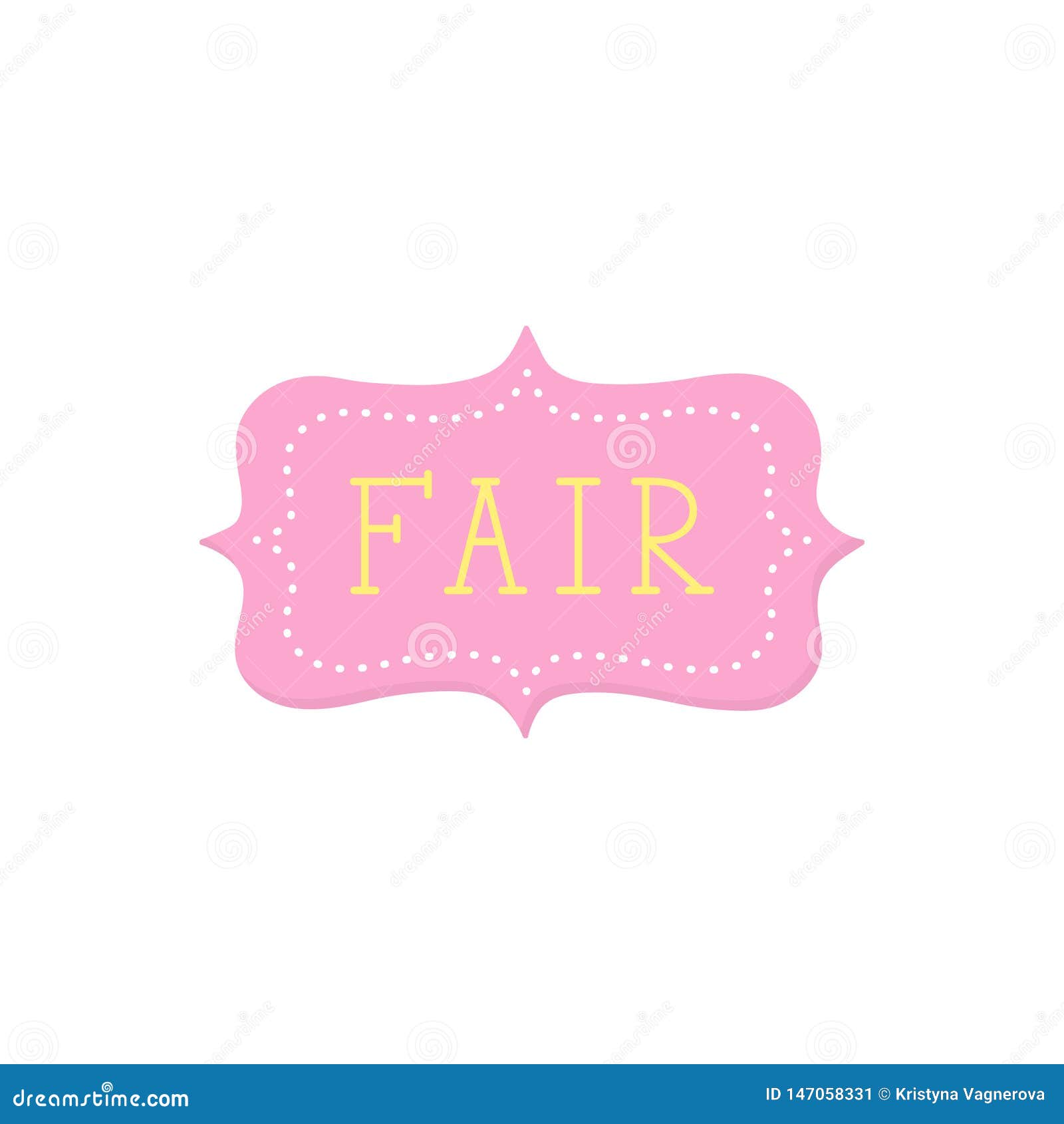 Fair, Yellow Hand Written Vector Stock Vector - Illustration of sticker ...