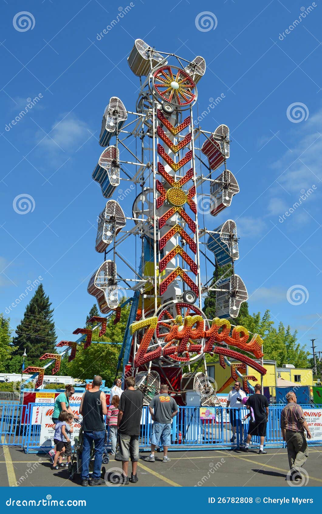Fair Zipper ride editorial stock photo. Image of high - 26782808