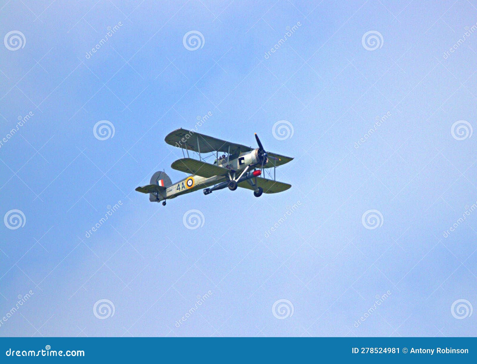 Fairey Swordfish Torpedo Bomber in Flight Stock Image - Image of royal ...