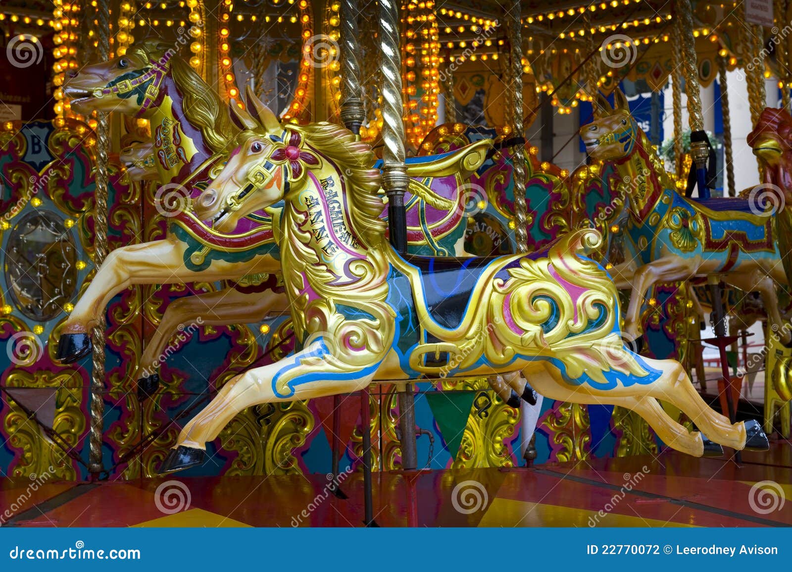 Fairground carousel stock photo. Image of funfair, fairground - 22770072