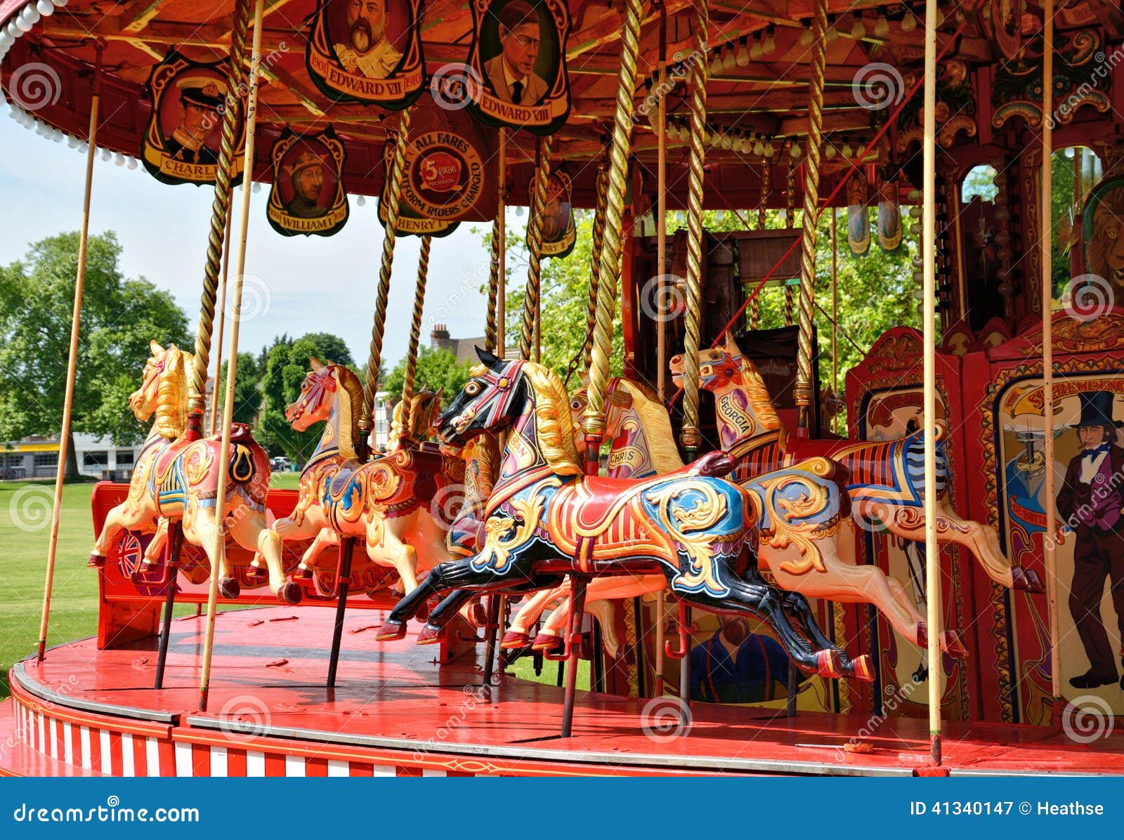 Fairground carousel editorial photography. Image of fairground - 41340147