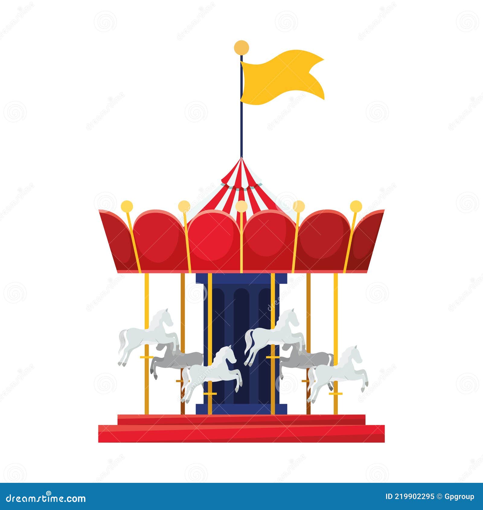Fairground carousel design stock vector. Illustration of fair - 219902295