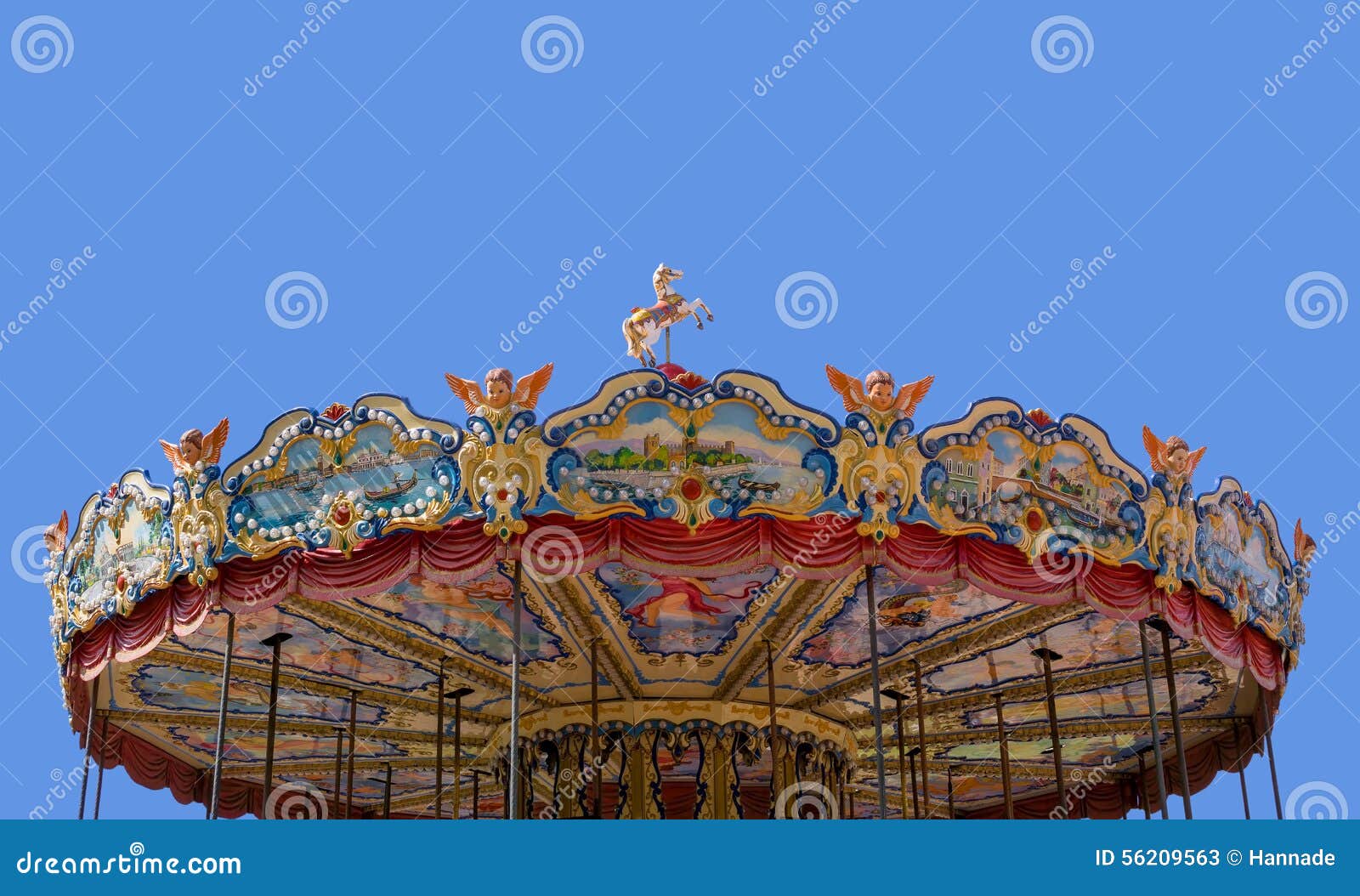Fairground carousel stock image. Image of festival, circle - 56209563