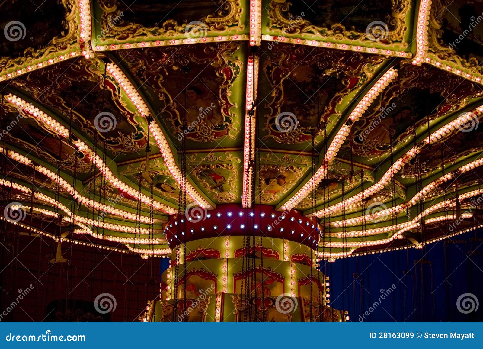 Fairground Ride stock image. Image of carnival, lights - 28163099