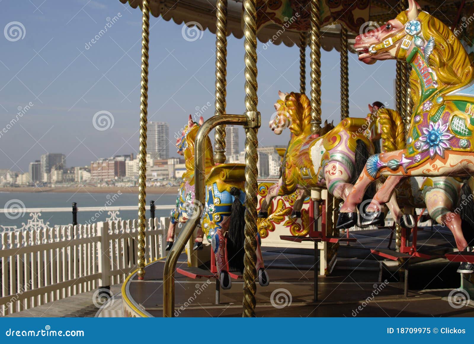 Fairground Ride on Brighton Pier. UK Stock Image - Image of colorful ...