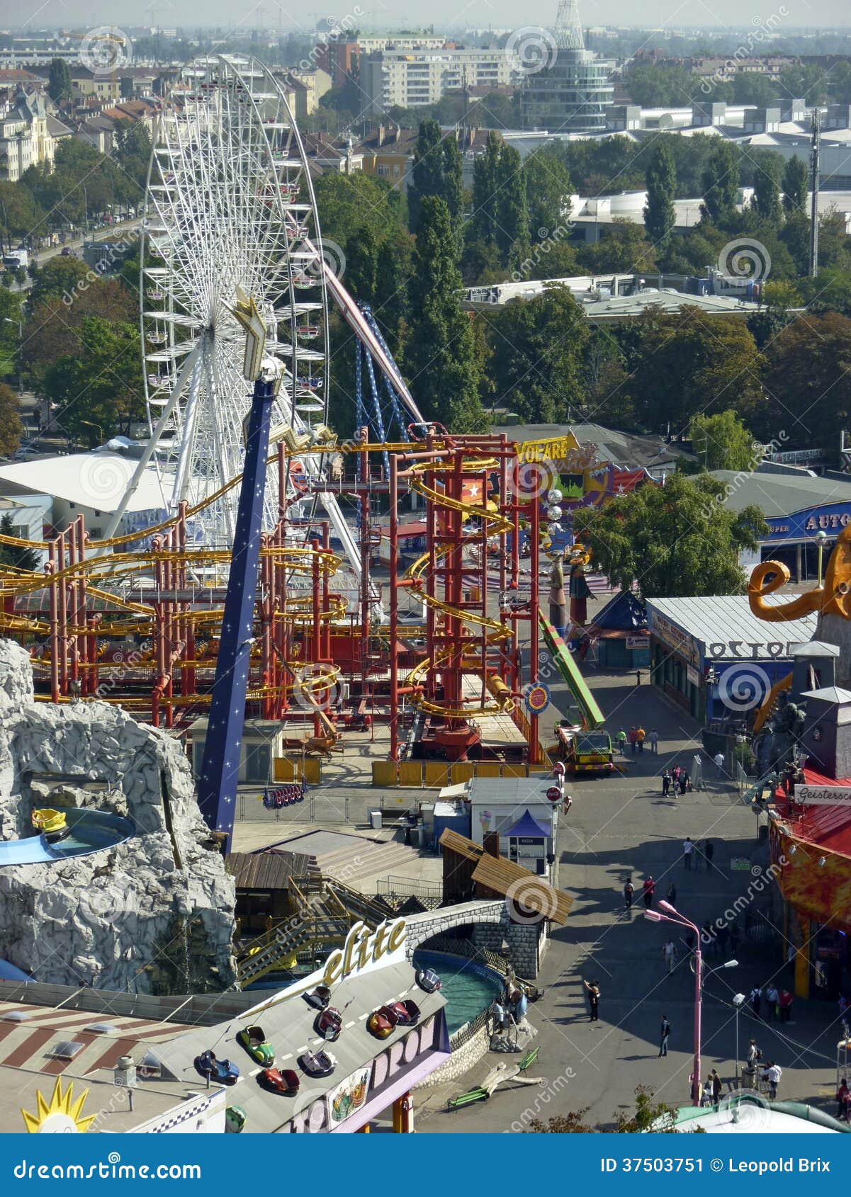 Fairground Rides at the Viennese Funfair Prater Editorial Photo - Image ...