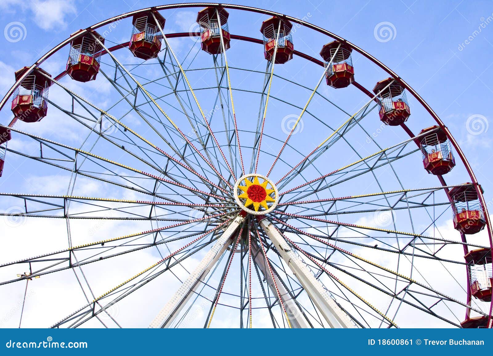 Fairground wheel stock image. Image of steel, round, radial - 18600861