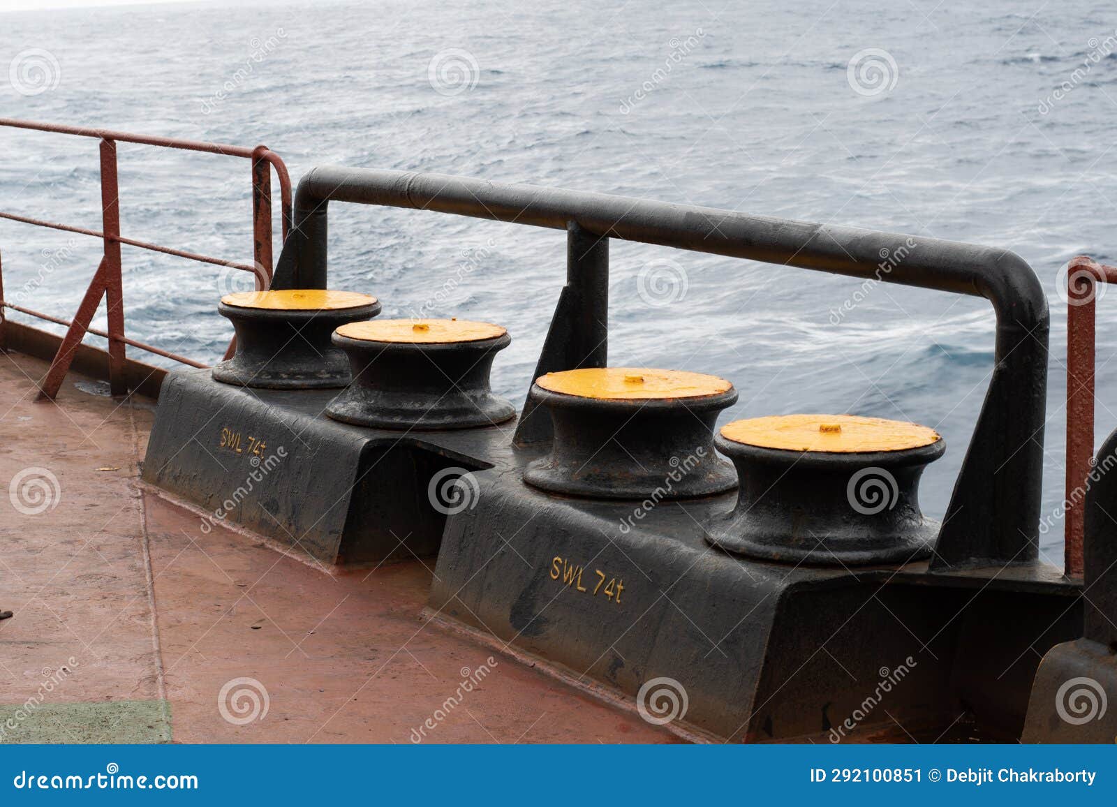 Fairleads of a ship stock image. Image of ocean, metal - 292100851