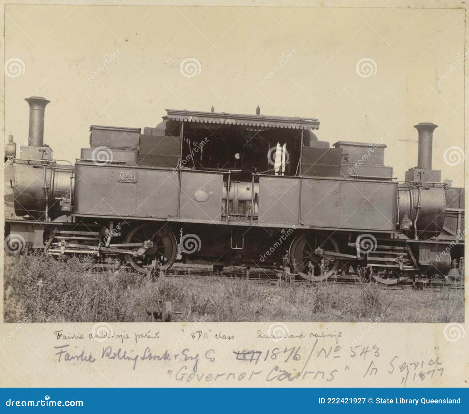 Fairlie Double Bogie Patent Rolling Stock, 1899 Picture. Image: 222421927