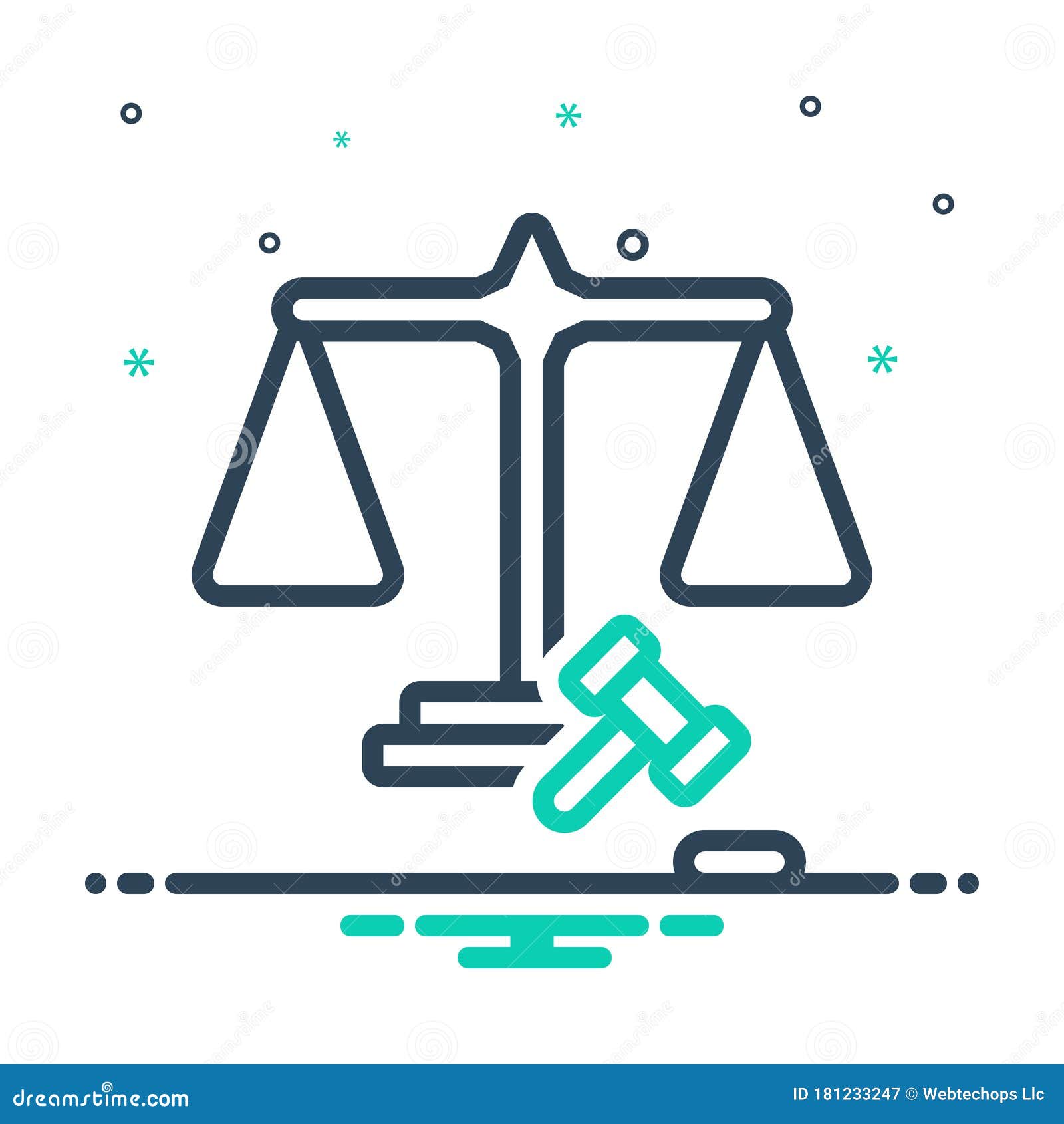 Mix Icon for Fairly, Adequately and Justly Stock Vector - Illustration ...