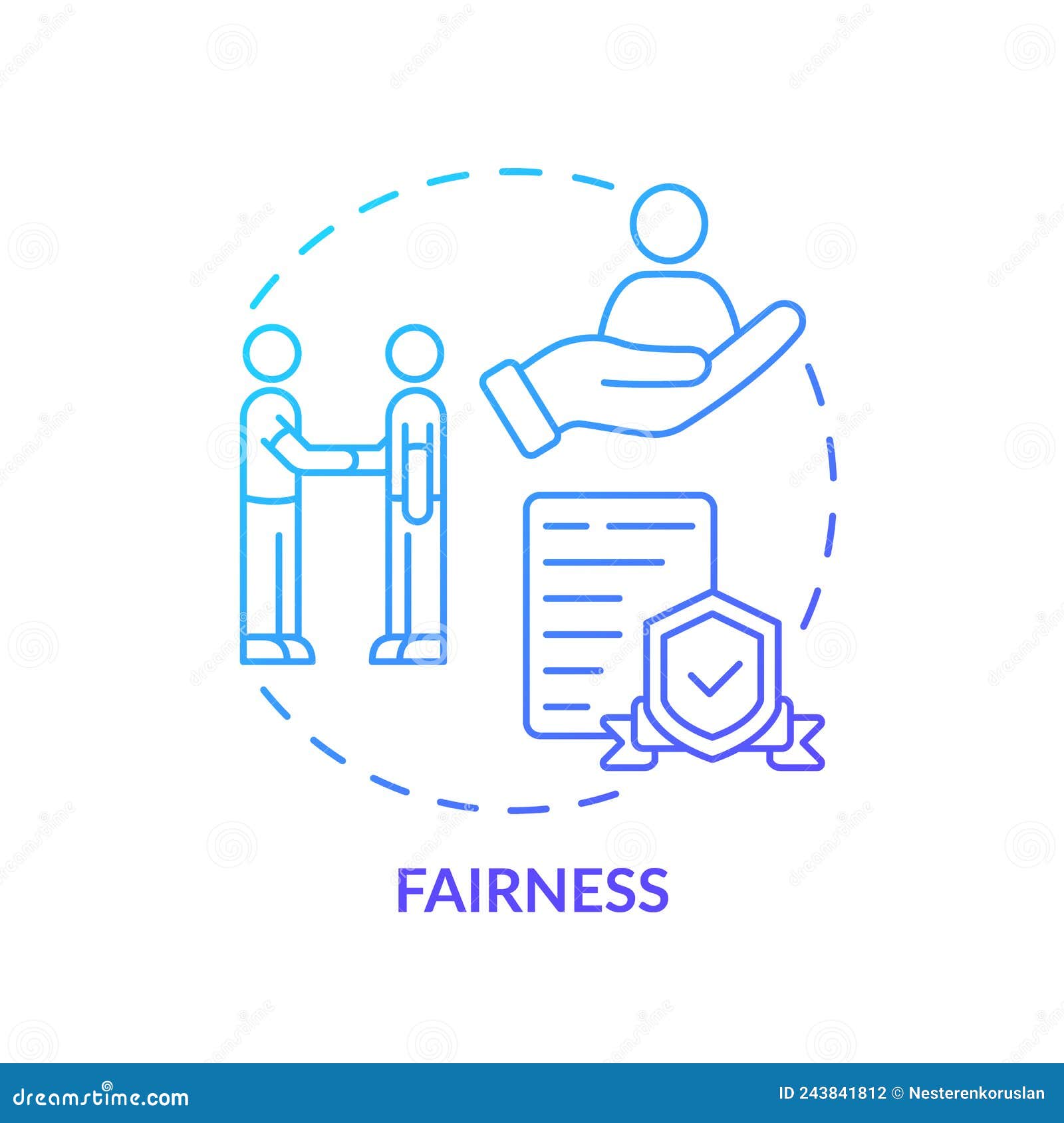 Fairness Blue Gradient Concept Icon Stock Vector - Illustration of ...