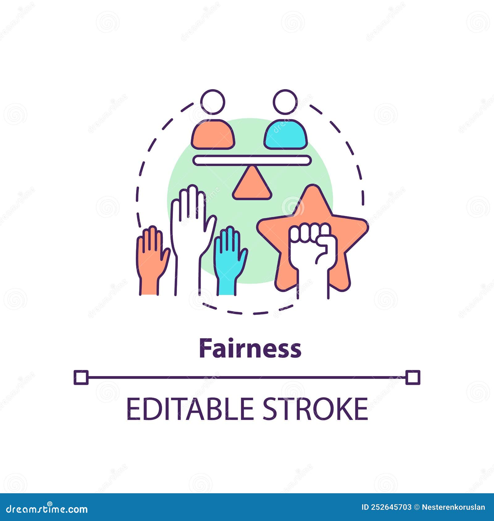 Fairness concept icon stock vector. Illustration of balance - 252645703